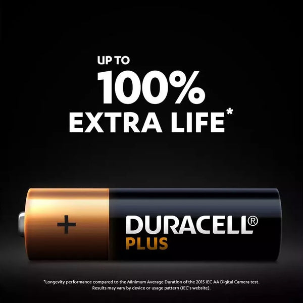 5 X 12 Pack Duracell Plus AA Batteries 100 % Extra Life 1.5V ALKALINE ...